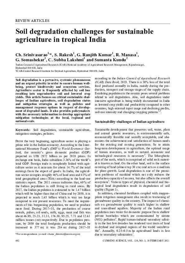 (PDF) Soil Degradation Challenges for Sustainable Agriculture in ...
