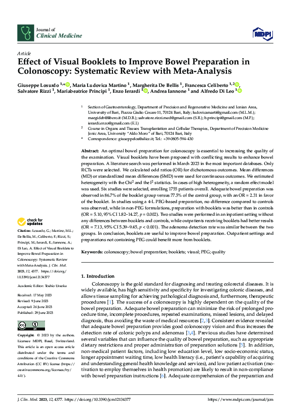 (PDF) Effect of Visual Booklets to Improve Bowel Preparation in ...