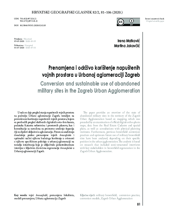 (PDF) Conversion and sustainable use of abandoned military sites in the ...