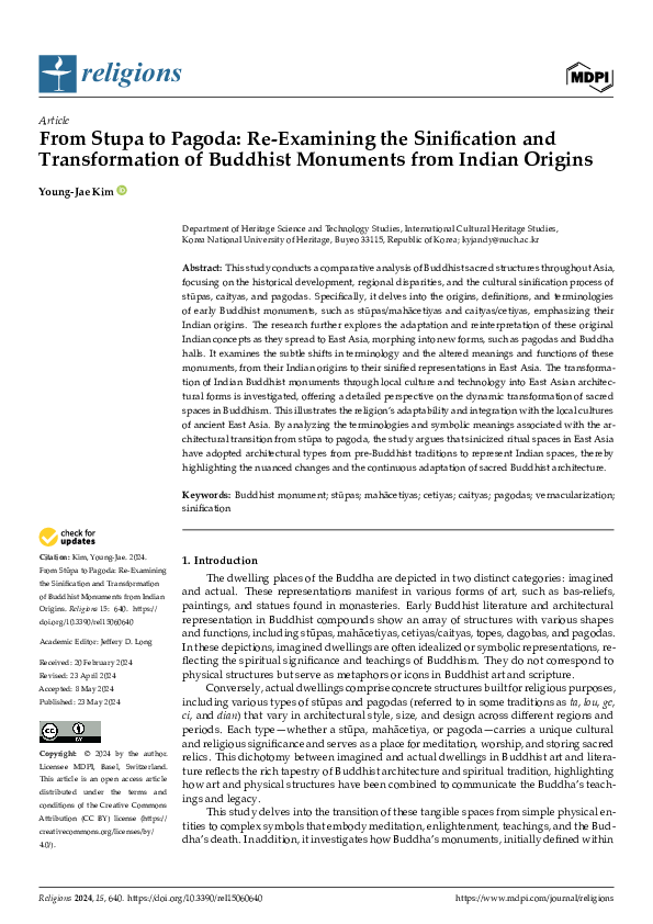 (PDF) From Stupa to Pagoda: Re-Examining the Sinification and ...