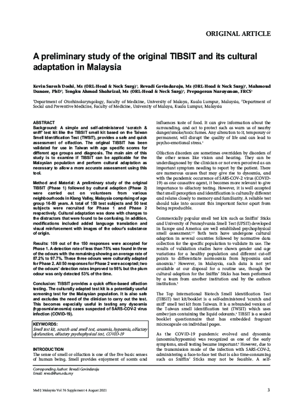 (PDF) A preliminary study of the original TIBSIT and its cultural ...