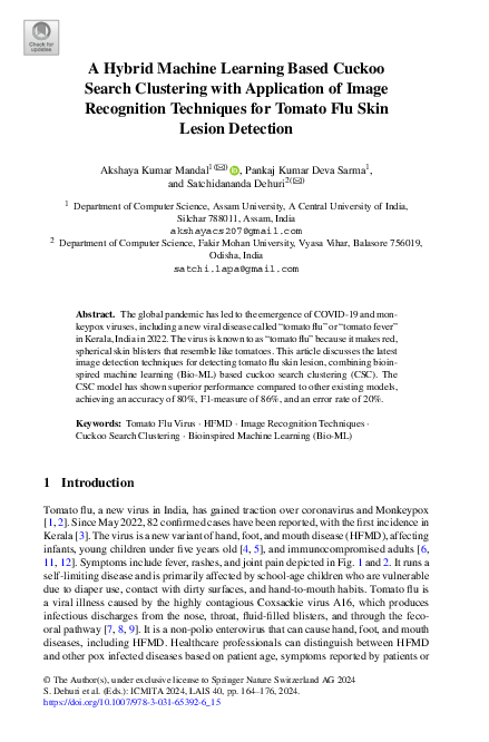Pdf A Hybrid Machine Learning Based Cuckoo Search Clustering With Application Of Image