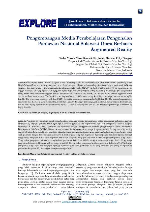 (PDF) Pengembangan Media Pembelajaran Pengenalan Pahlawan Nasional Sulawesi Utara Berbasis ...