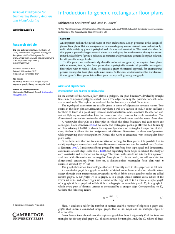 (PDF) Introduction to generic rectangular floor plans