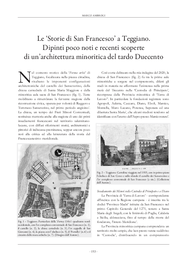 (PDF) Le 'Storie di San Francesco' a Teggiano. Dipinti poco noti e ...