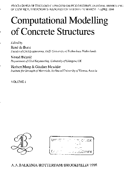 (PDF) Computational Modelling of Concrete Structures