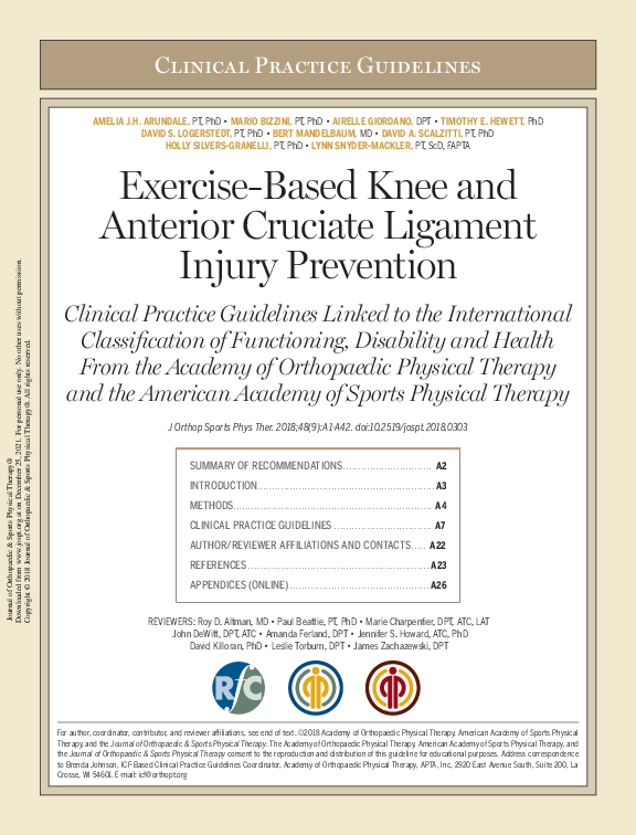 (PDF) Exercise-Based Knee and Anterior Cruciate Ligament Injury ...
