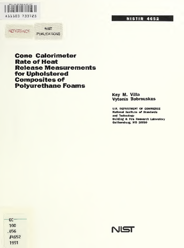 (PDF) Cone Calorimeter rate of heat release measurements for ...