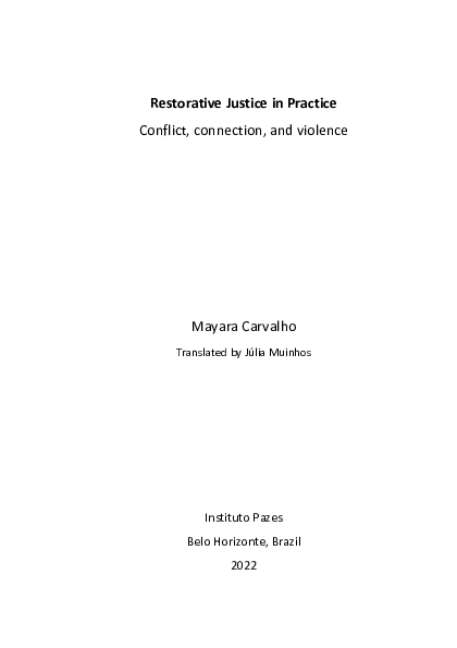 (PDF) Restorative Justice in Practice