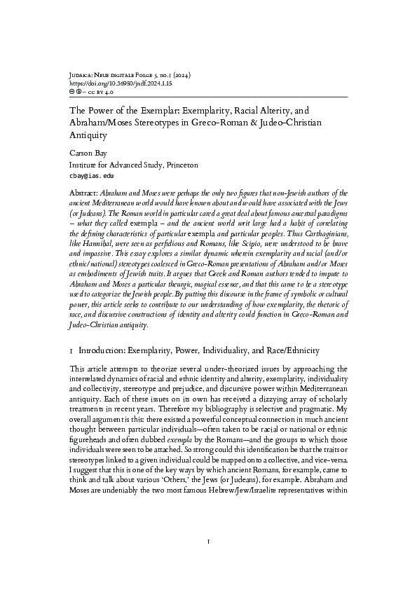 (PDF) The Power of the Exemplar: Exemplarity, Racial Alterity, and ...
