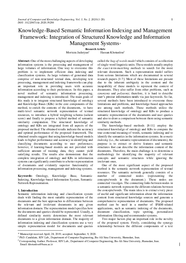 (PDF) Knowledge-Based Semantic Information Indexing and Management ...