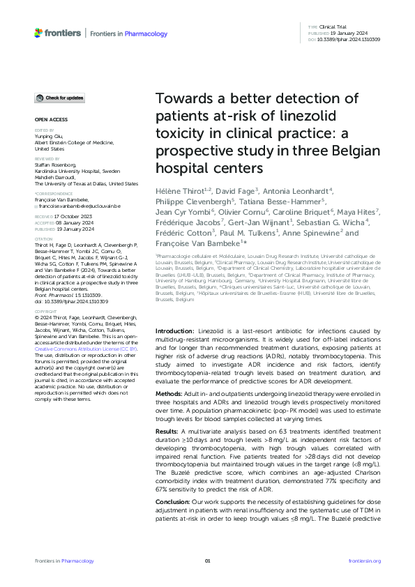 (PDF) Towards a better detection of patients at-risk of linezolid ...