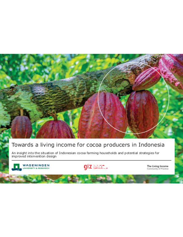 (PDF) Towards a living income for cocoa producers in Indonesia : An ...