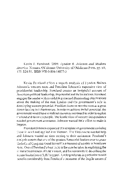 (PDF) Lyndon B. Johnson and Modern America