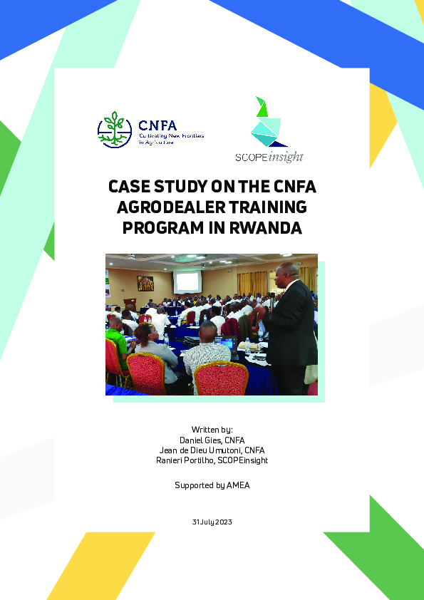 (PDF) CNFA and SCOPEInsight Case Study - Agrodealer Capacity Building and its Impact in Rwanda