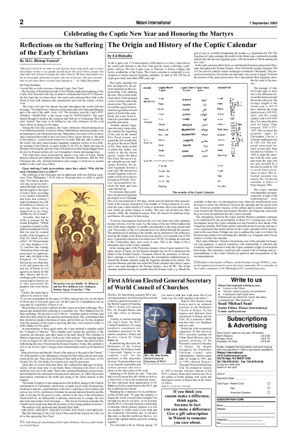 (PDF) Celebrating the Coptic New Year and Honoring the Martyrs. By HG ...