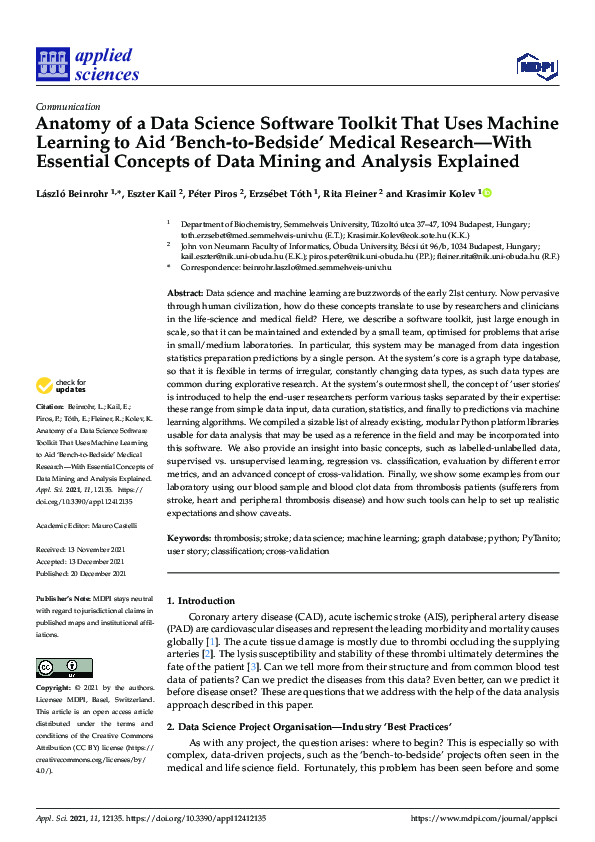 (PDF) Anatomy of a Data Science Software Toolkit That Uses Machine ...