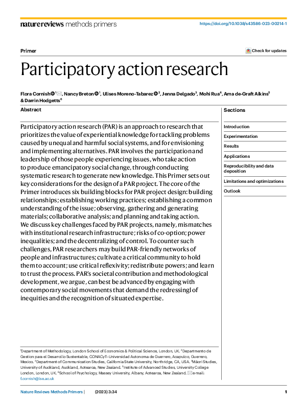 (PDF) Participatory action research