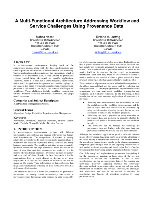 (PDF) A multi-functional architecture addressing workflow and service ...