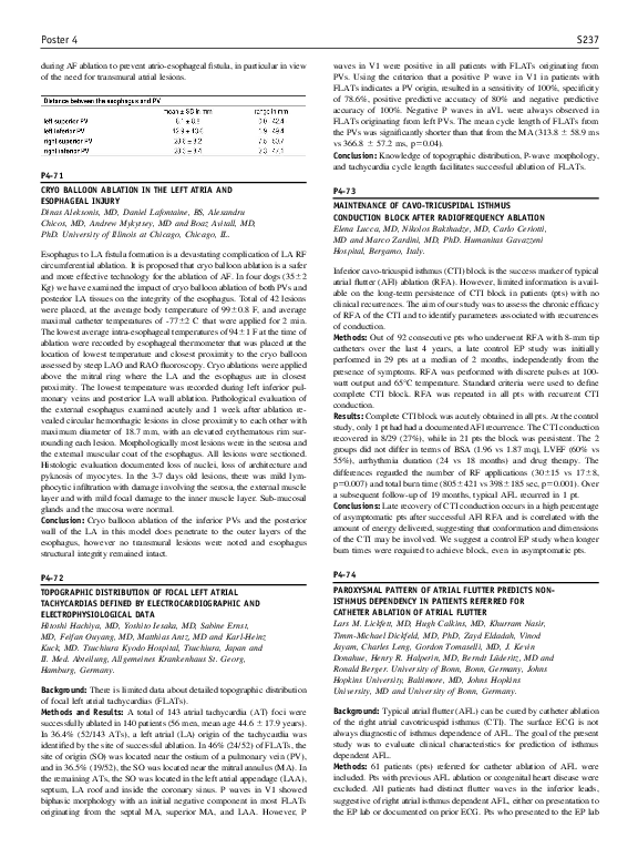 Pdf Paroxysmal Pattern Of Atrial Flutter Predicts Non Isthmus Dependency In Patients Referred