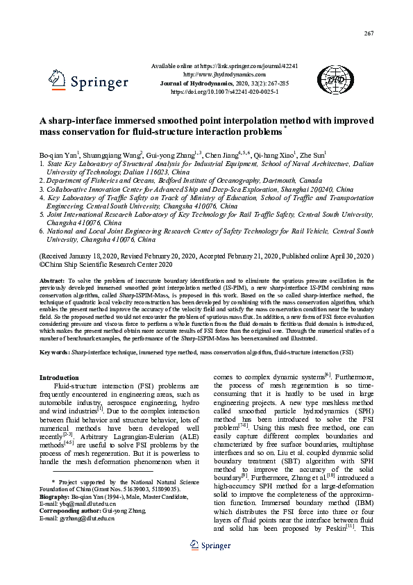 (PDF) A sharp-interface immersed smoothed point interpolation method ...