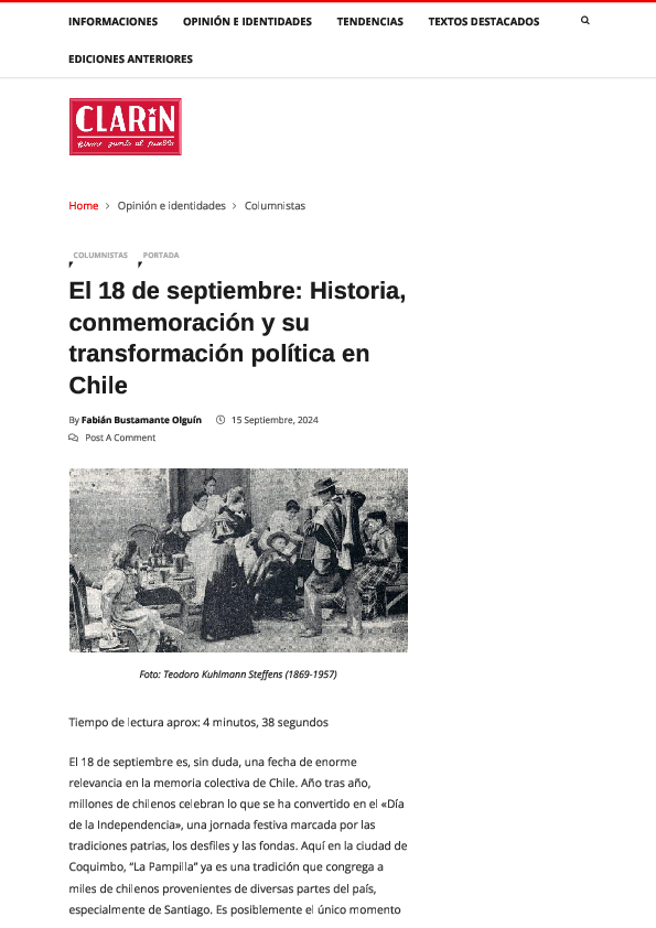 (PDF) El 18 de septiembre: Historia, conmemoración y su transformación ...