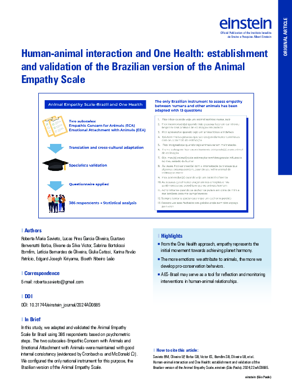 (PDF) Human-animal interaction and One Health: establishment and ...