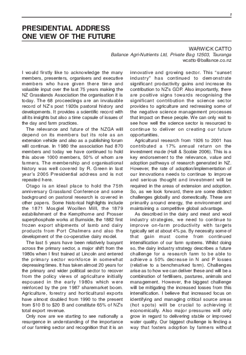 (PDF) Presidential Address One View of the Future