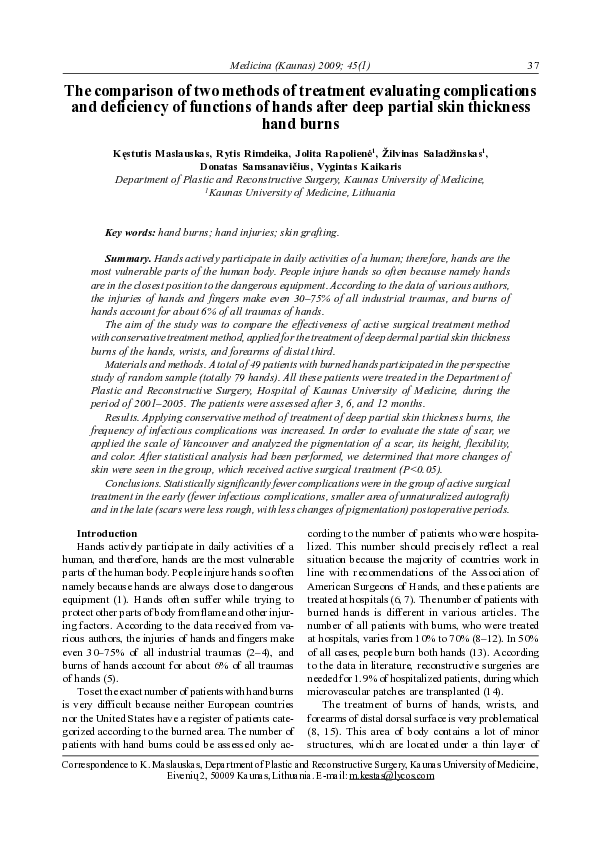 (PDF) The comparison of two methods of treatment evaluating ...