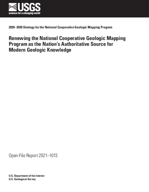 (PDF) Renewing the National Cooperative Geologic Mapping Program as the ...