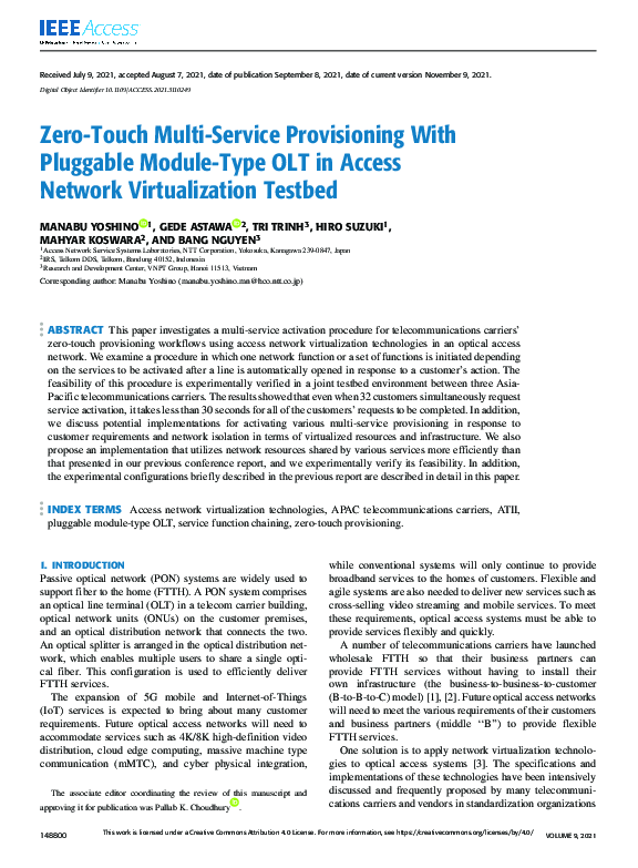 (PDF) Zero-Touch Multi-Service Provisioning With Pluggable Module-Type OLT in Access Network ...