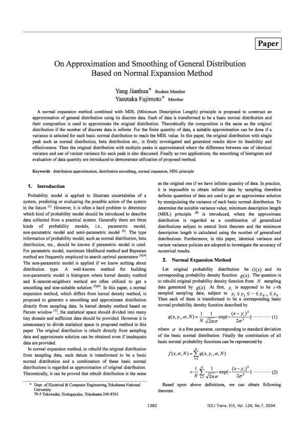 (PDF) On Approximation and Smoothing of General Distribution Based on ...