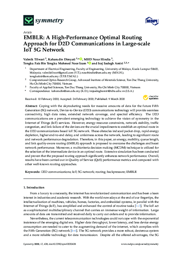 Pdf Emblr A High Performance Optimal Routing Approach For D2d Communications In Large Scale