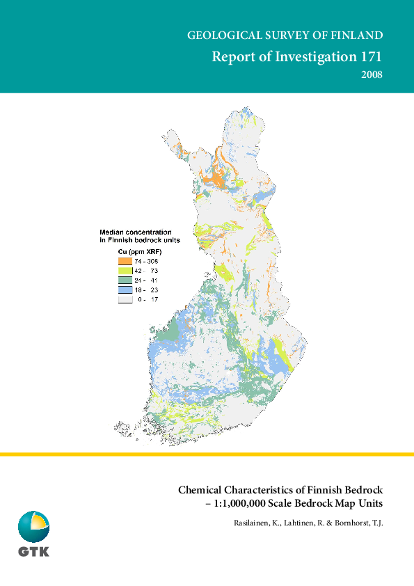 (PDF) Chemical characteristics of Finnish bedrock– 1:1000000 scale ...