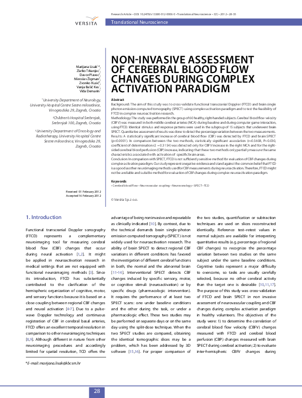 (PDF) Non-invasive assessment of cerebral blood flow changes during complex activation ...