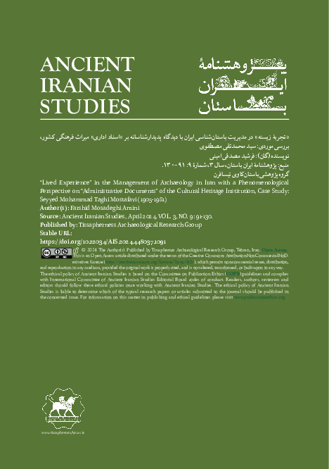 (PDF) “Lived Experience” in the Management of Archaeology in Iran with ...