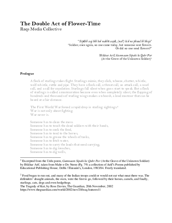 (PDF) The Double Act of Flower-Time