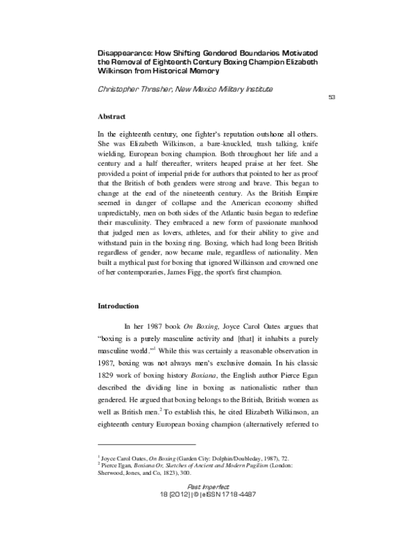 (PDF) Disappearance: How Shifting Gendered Boundaries Motivated the ...