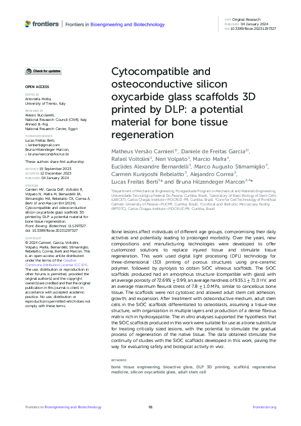 (PDF) Cytocompatible and osteoconductive silicon oxycarbide glass ...