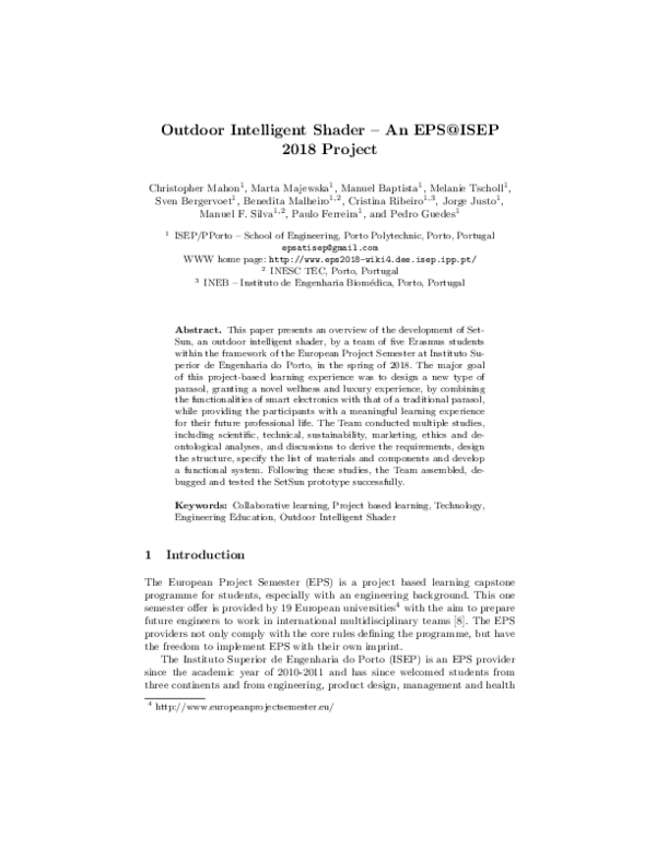 (PDF) Outdoor Intelligent Shader