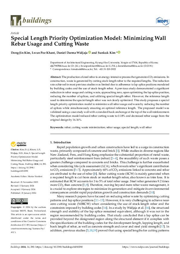 (PDF) Special Length Priority Optimization Model: Minimizing Wall Rebar ...