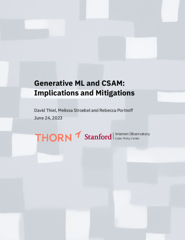 (PDF) Generative ML and CSAM: Implications and Mitigations