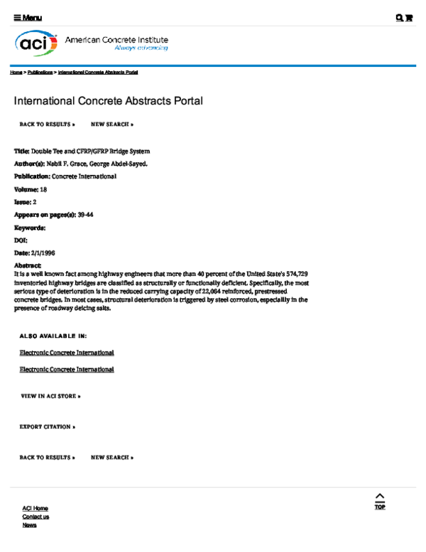 (PDF) Double Tee and CFRP/GFRP Bridge System
