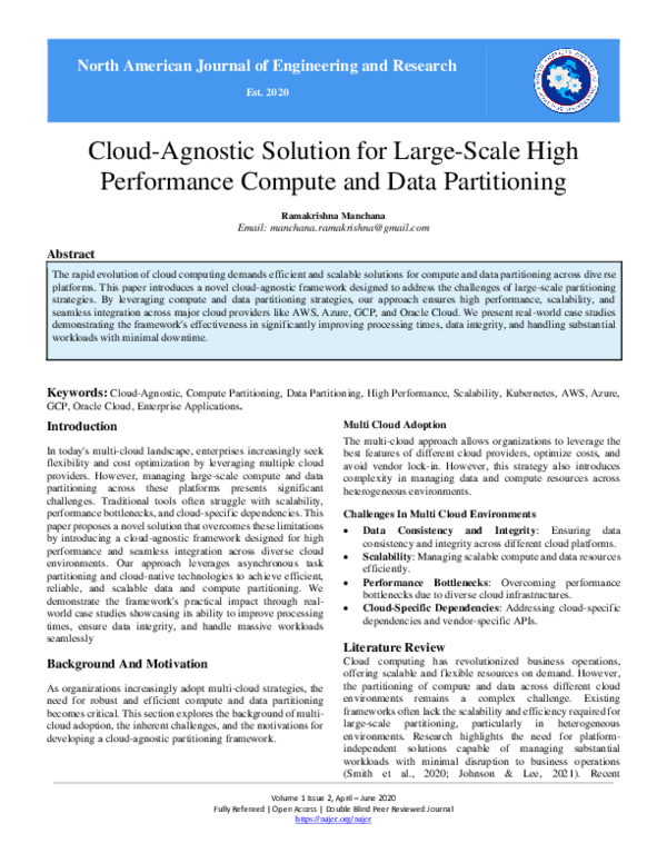 (PDF) Cloud-Agnostic Solution for Large-Scale High Performance Compute ...