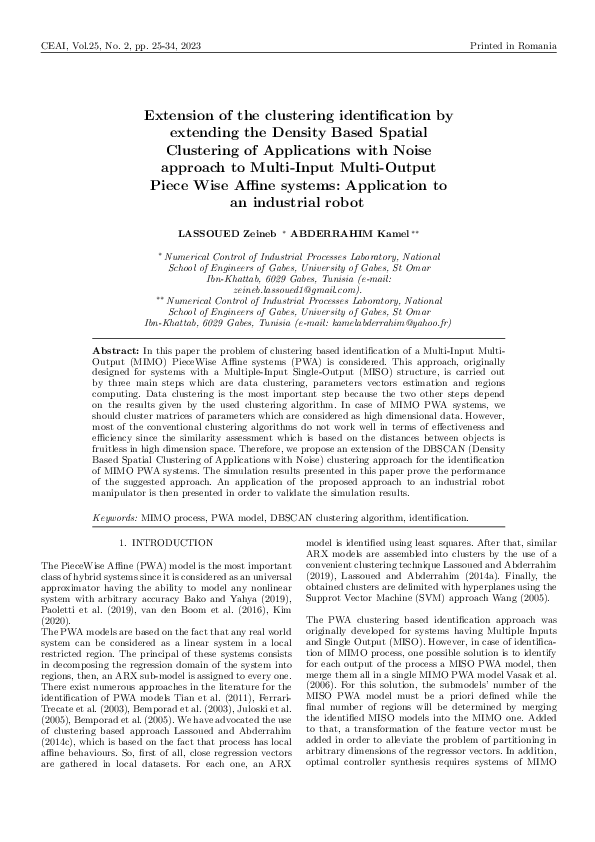 (PDF) Extension of the clustering identification by extending the Density Based Spatial ...