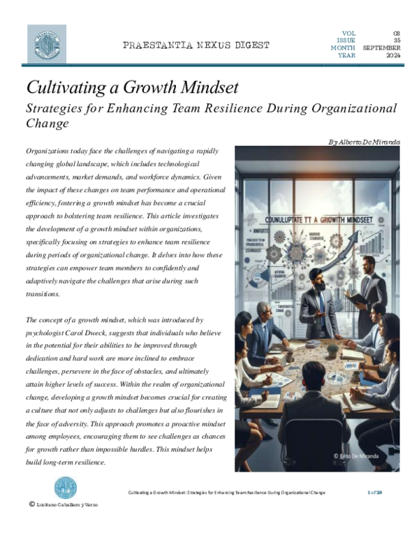 (PDF) Cultivating a Growth Mindset Strategies for Enhancing Team Resilience During ...
