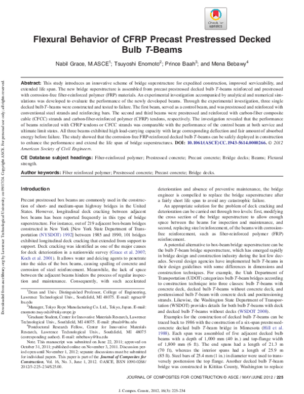 (PDF) Flexural Behavior of a Carbon Fiber–Reinforced Polymer ...