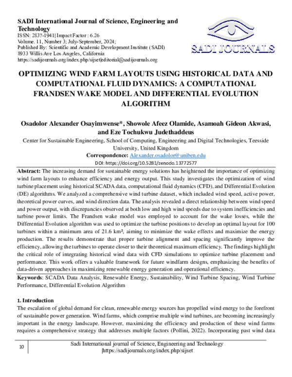 (PDF) OPTIMIZING WIND FARM LAYOUTS USING HISTORICAL DATA AND ...