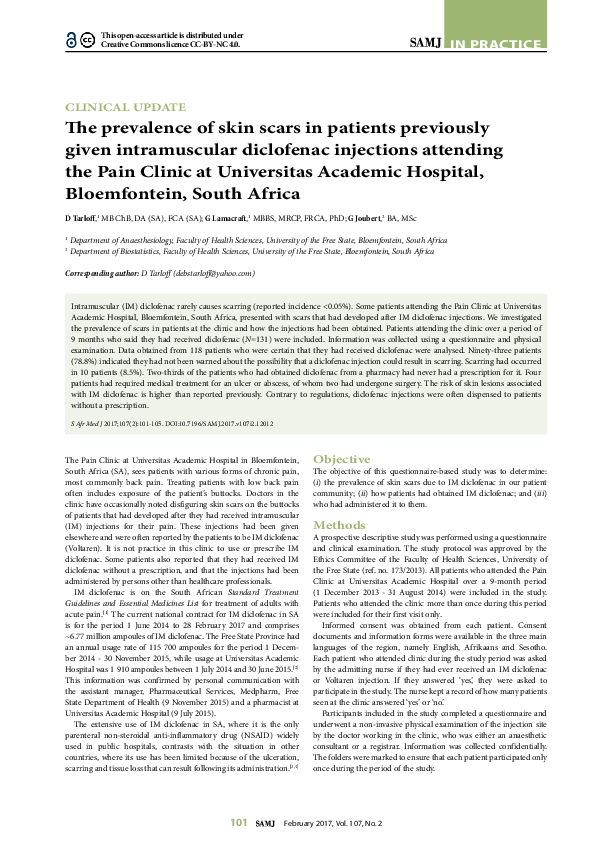 (PDF) The prevalence of skin scars in patients previously given ...