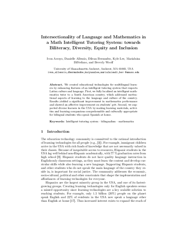 (PDF) Intersectionality of Language and Mathematics in a Math ...